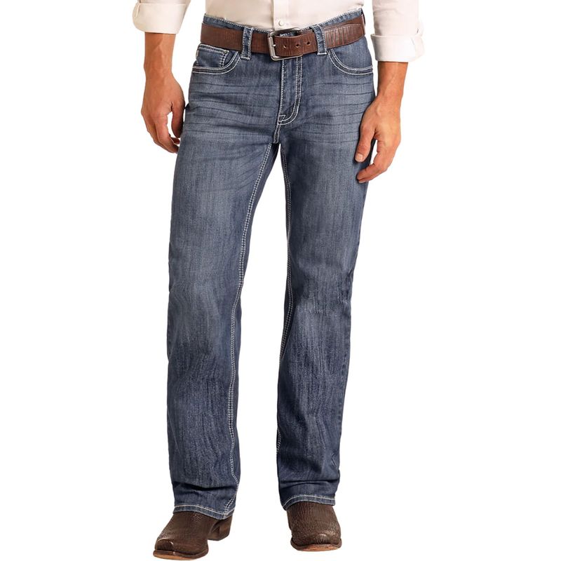 Relaxed Fit ReFlex Straight Leg Double Barrel Jeans - Westernbutikken.no